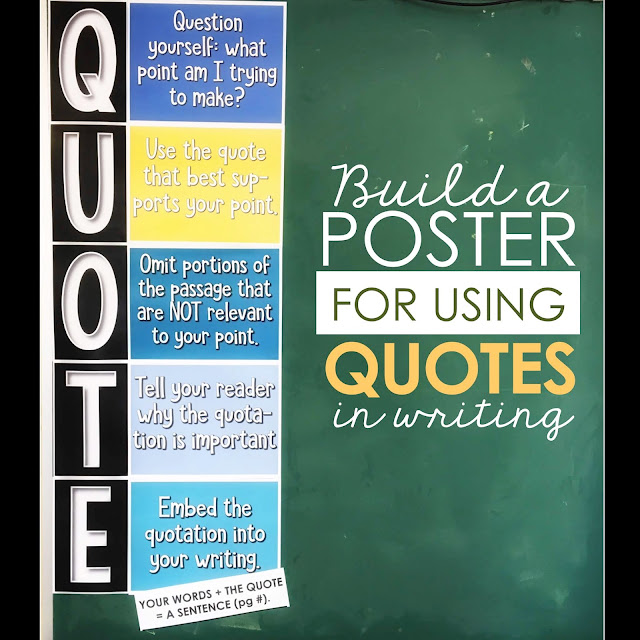 Teach Students How to Use Quotations - The Secondary English Coffee Shop