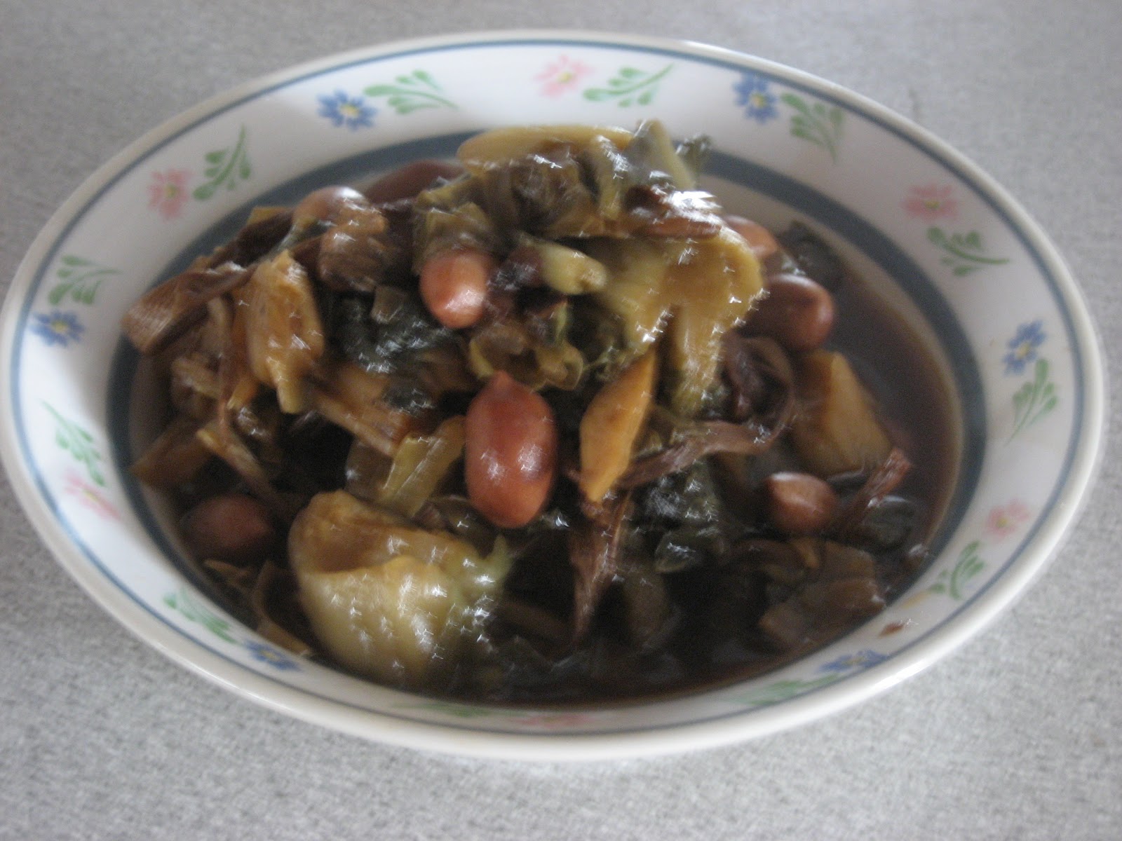 Cooking Pleasure: Braised Dual Mui Choy With Mushrooms