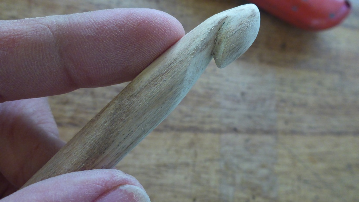 Hand Carving Your Own Big Crochet Hook