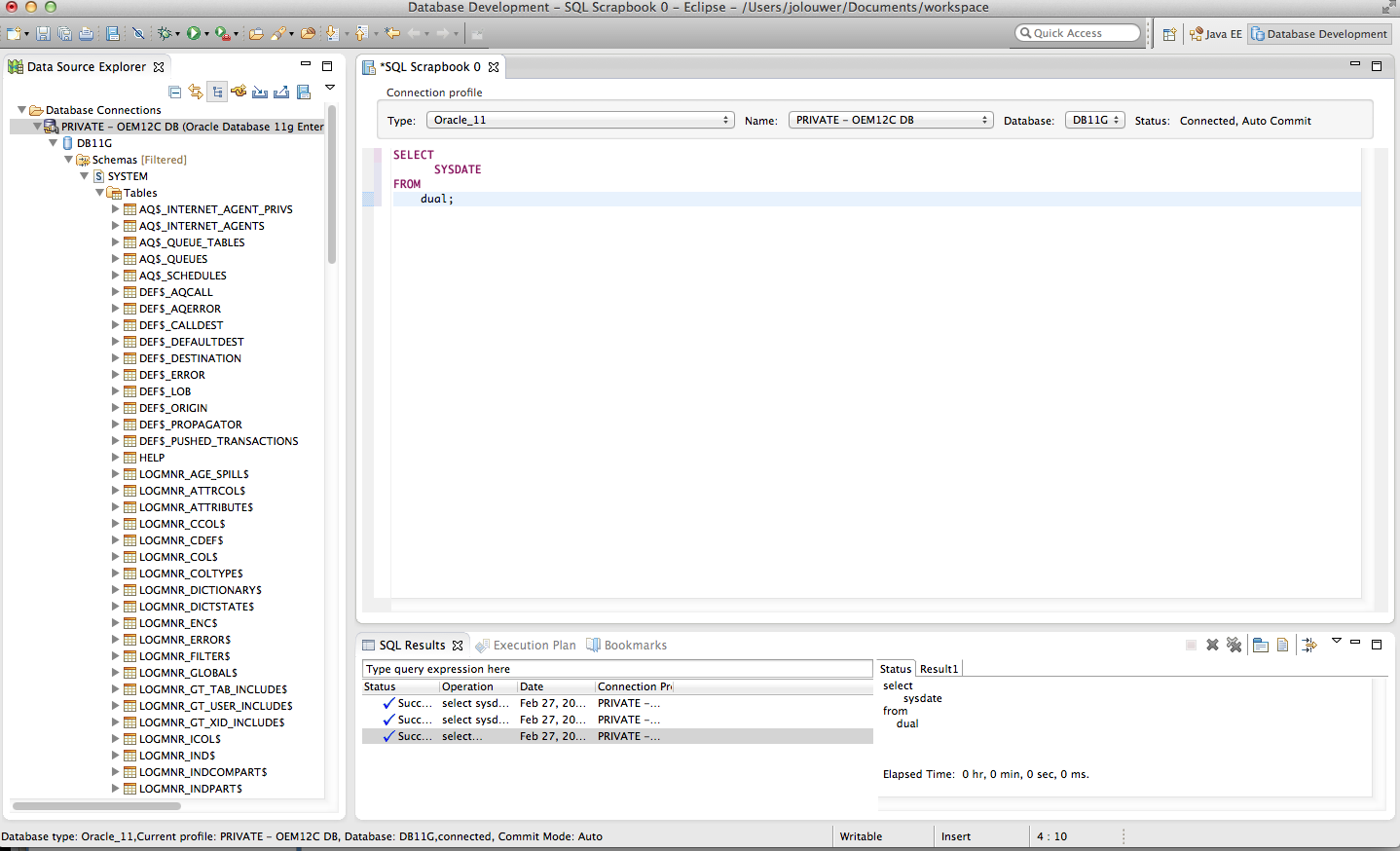 Johan Louwers Tech Blog Oracle Sql In Eclipse