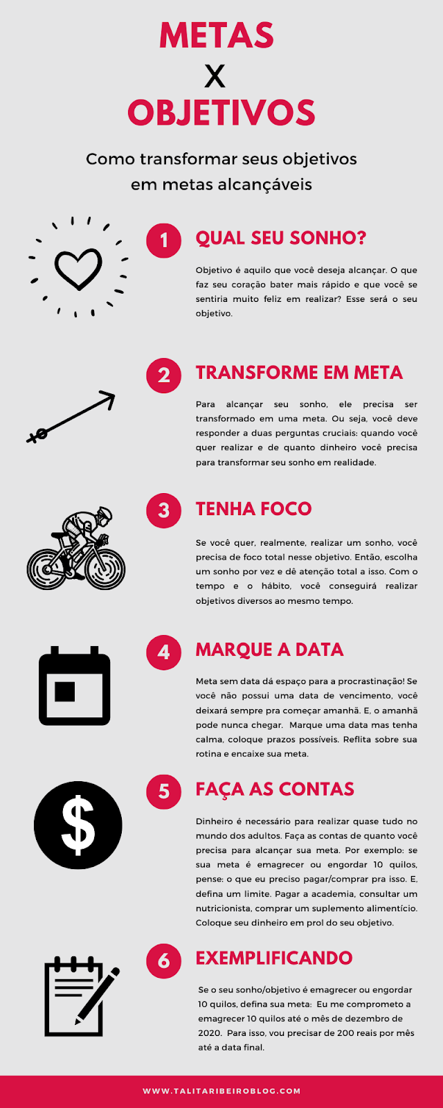 Objetivo X Meta: qual a diferença? - Talita Ribeiro Blog