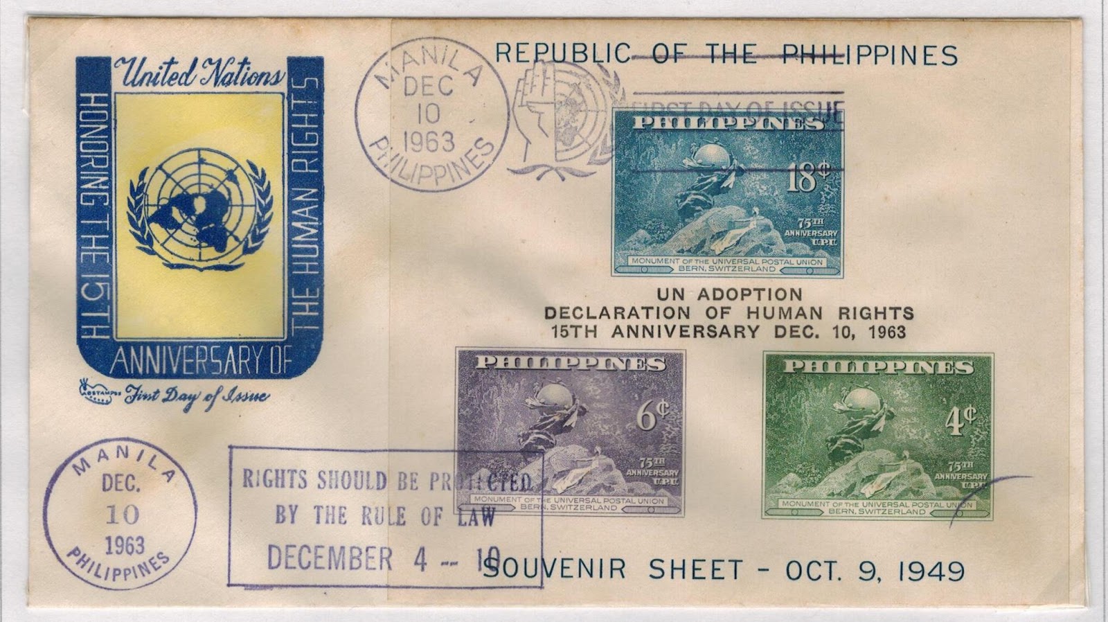 Philippine Republic Stamps : 1963 15th Anniversary of the Declaration ...