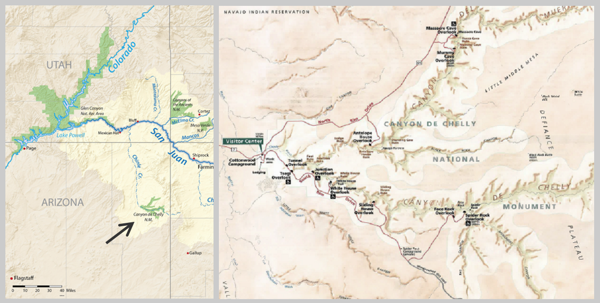 Canyon De Chelly National Monument Map