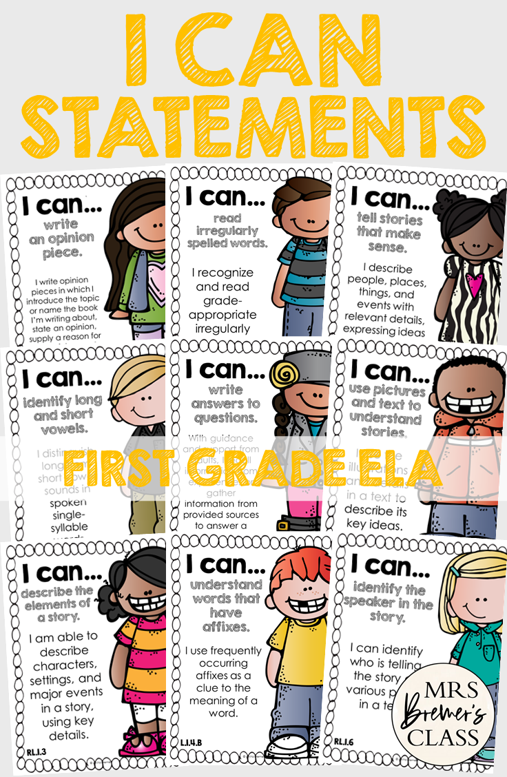 I Can Statement Charts | Mrs. Bremer's Class