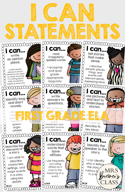 I Can Statement Charts | Mrs. Bremer's Class