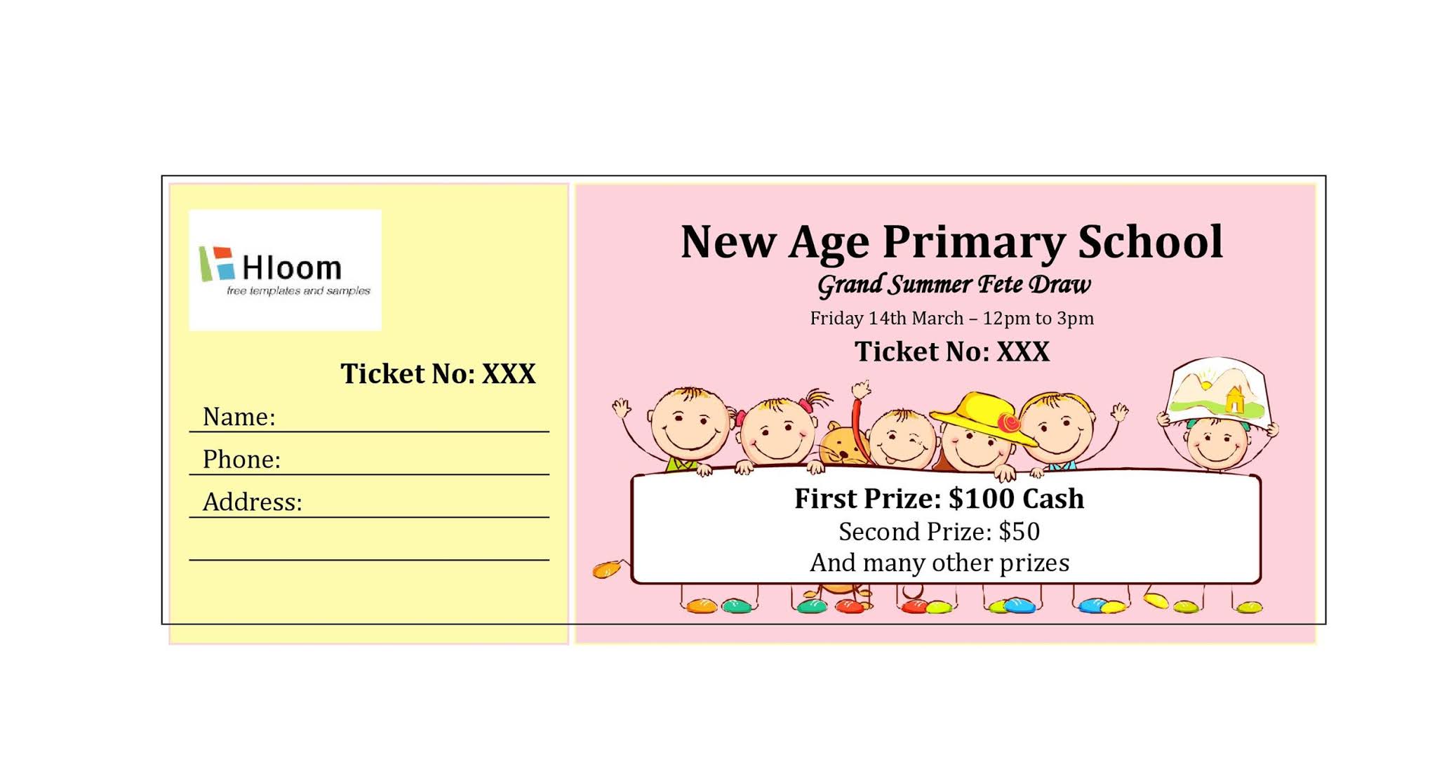 Sample Of Raffle Ticket Design ~ Certificate Letter
