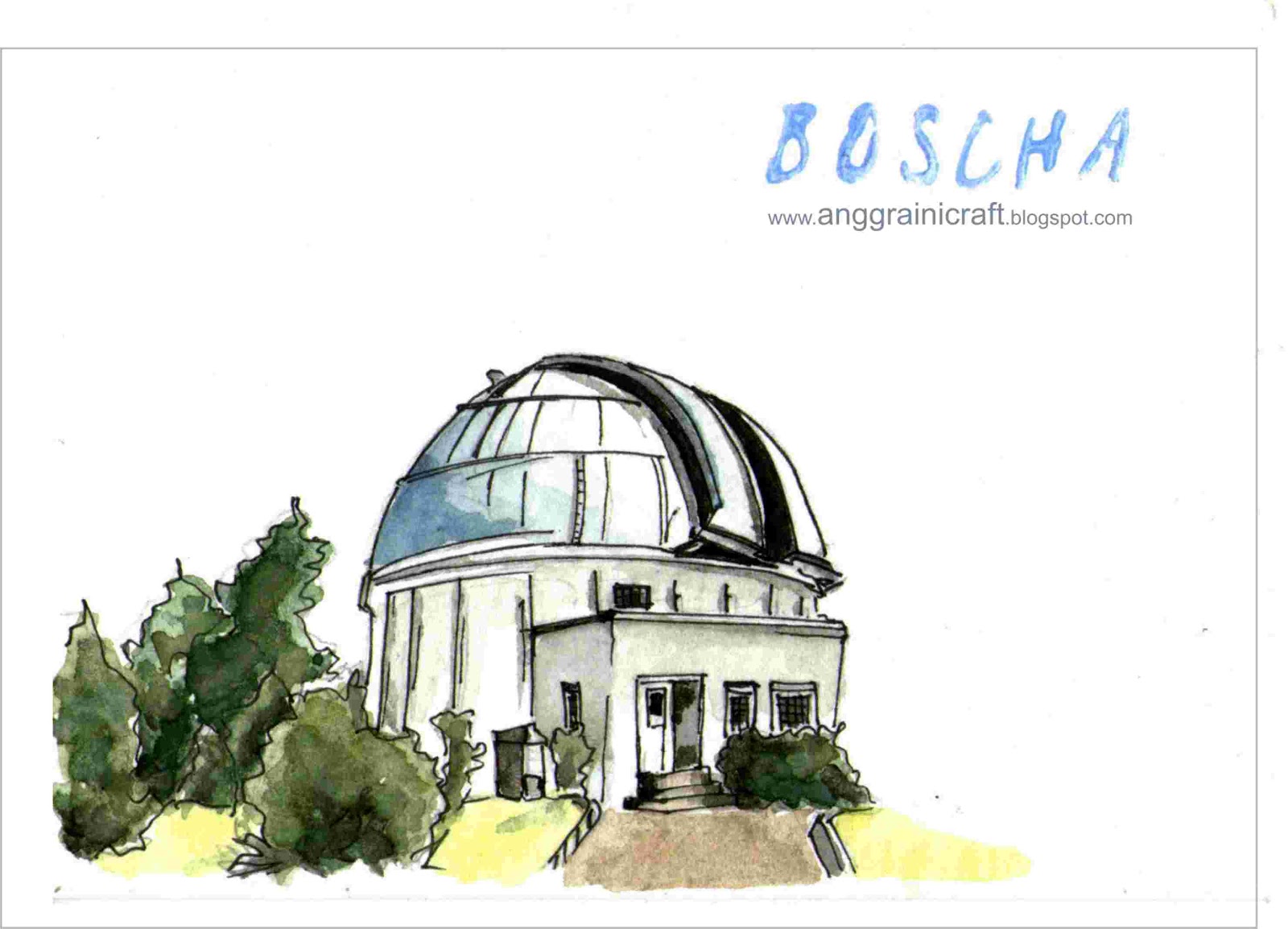 Anggraini craft: daily postcard: day 25 - Observatorium Boscha {BANDUNG}