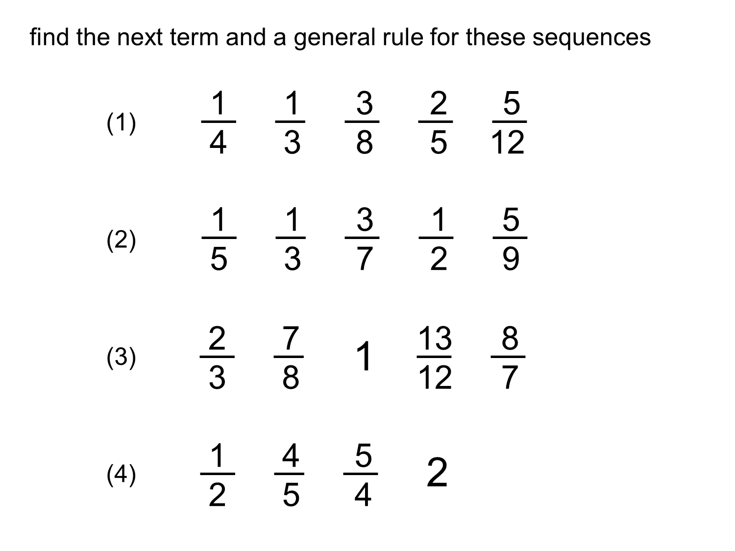 MEDIAN Don Steward mathematics teaching: fraction sequences