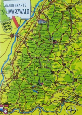 Scarlett postcard: Map of Schwarzwald, Germany