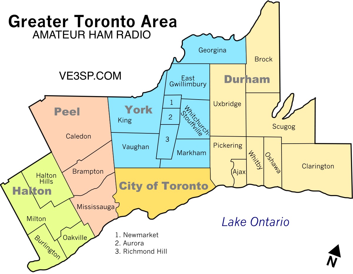 VA3AGV.com Andre Vanier Toronto – HAM Radio | Amateur Radio: Toronto Topographic Map