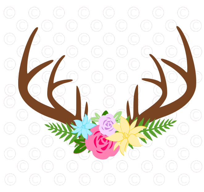 Mamas Gone Crafty Free Deer Floral Antler Svg Freebie Friday
