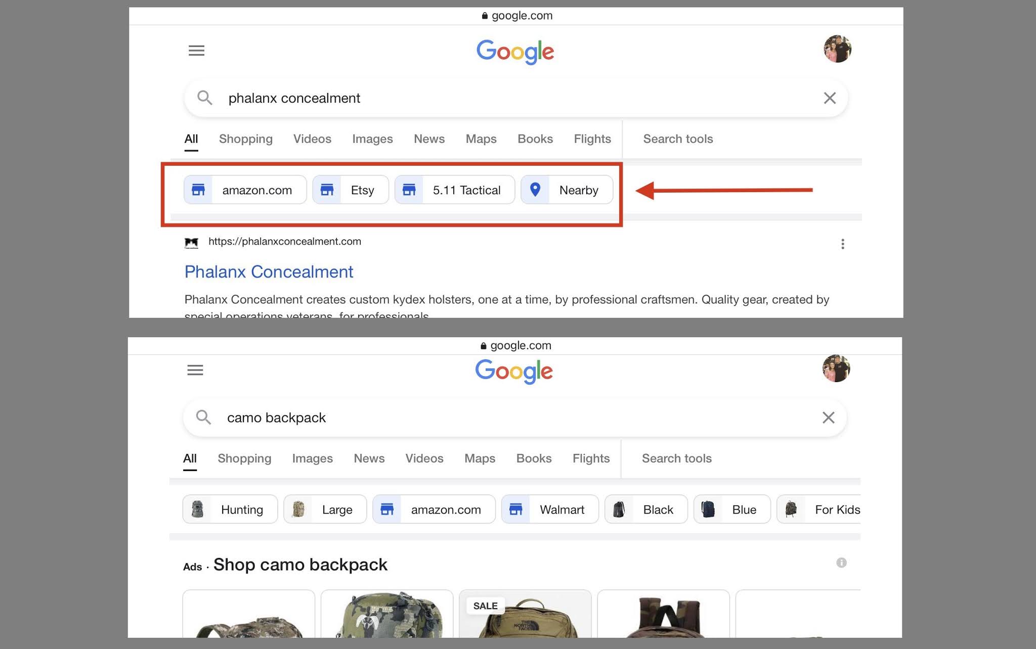 Google is experimenting with refinement of search results by including ...