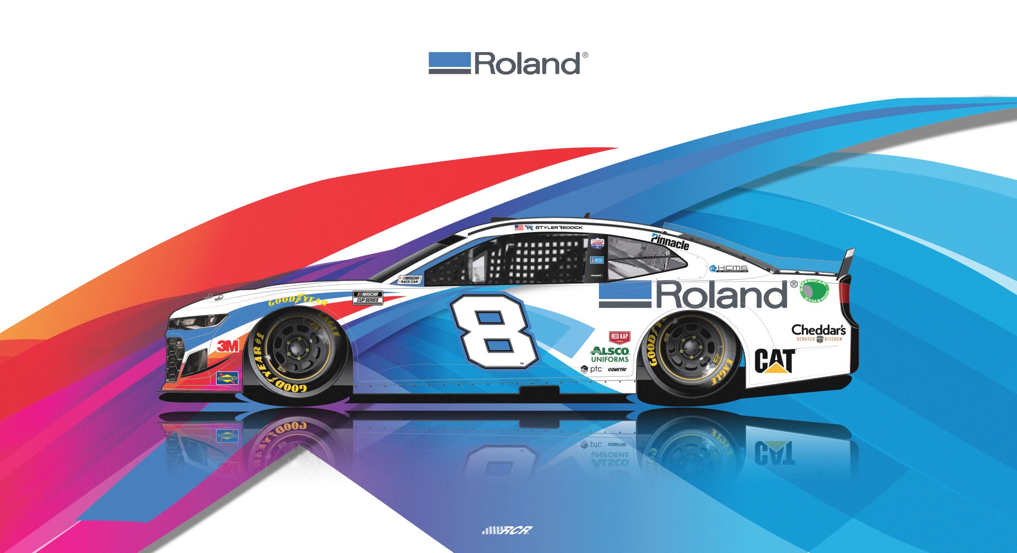 Tyler Reddick gets new Roland paint scheme - Stock Car Media