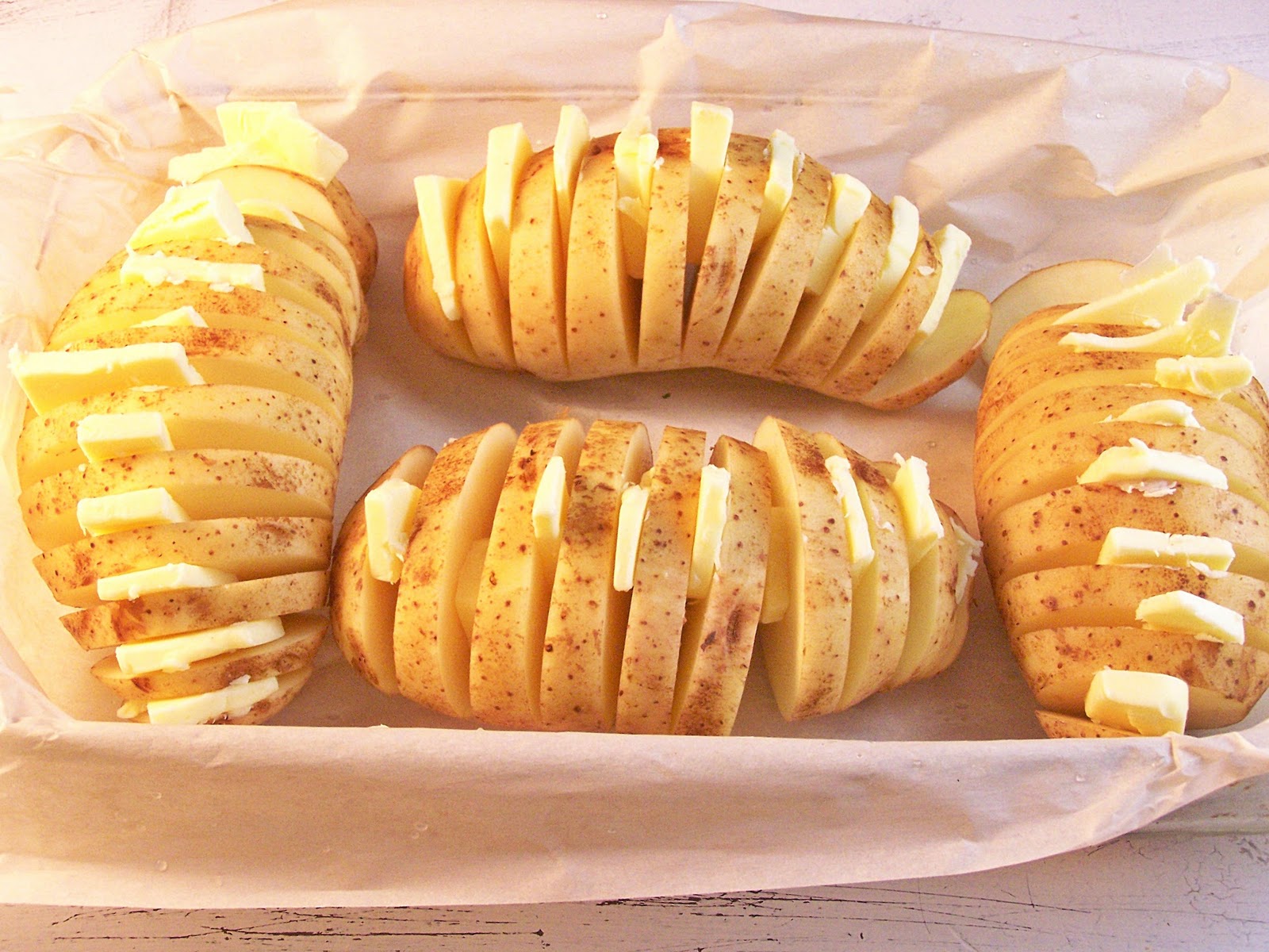 Dripping with Butter Hasselback Potatoes