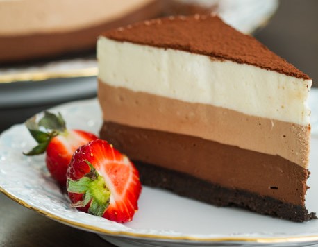 Torta 3 mousses de chocolate - Amando Cozinhar