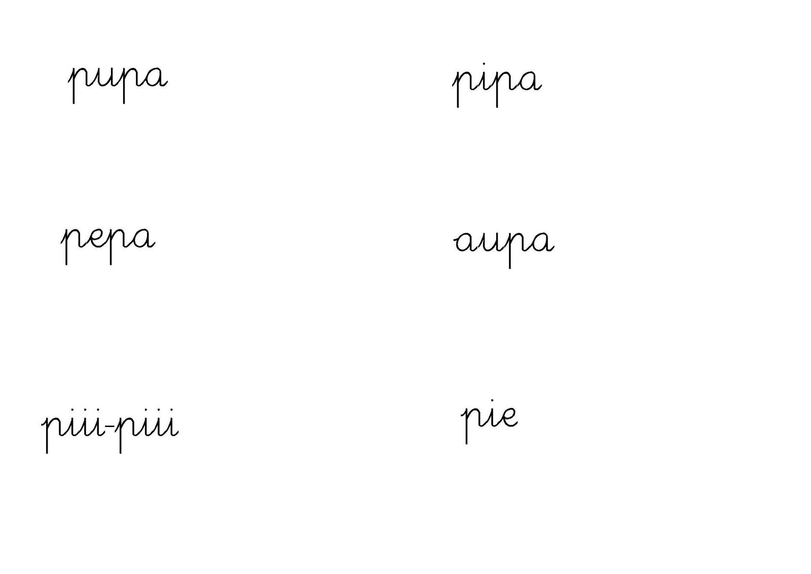 Recursos para Educación de Adultos: Caligrafía letra P