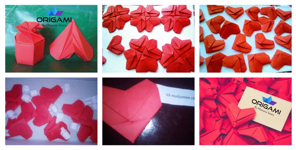 Origami by Mariana Soare: Inimioare Mărturii origami personalizate ...