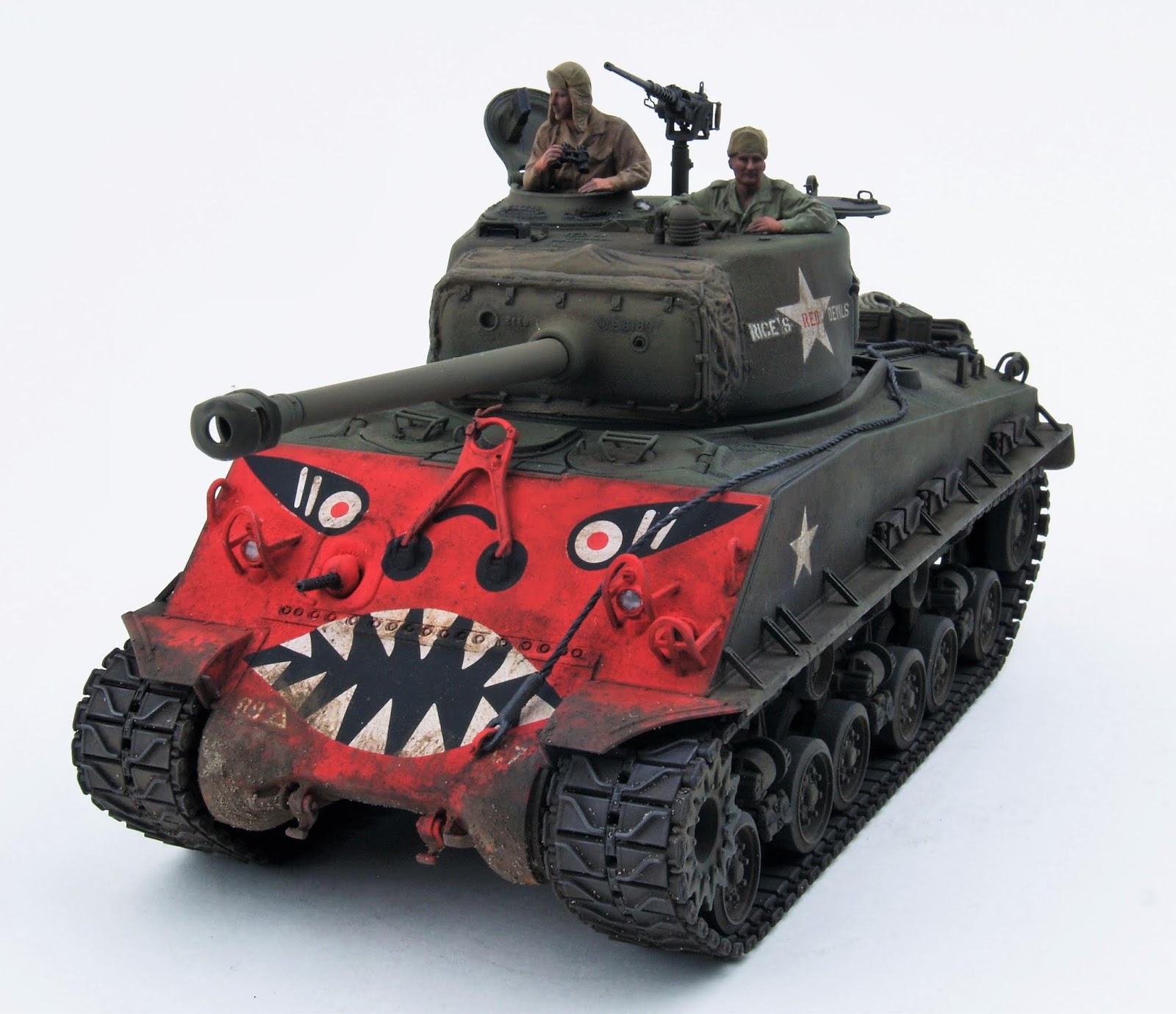 Scratchie's Models World: Sherman M4A3E8 "Rice's Red Devils" - Finished