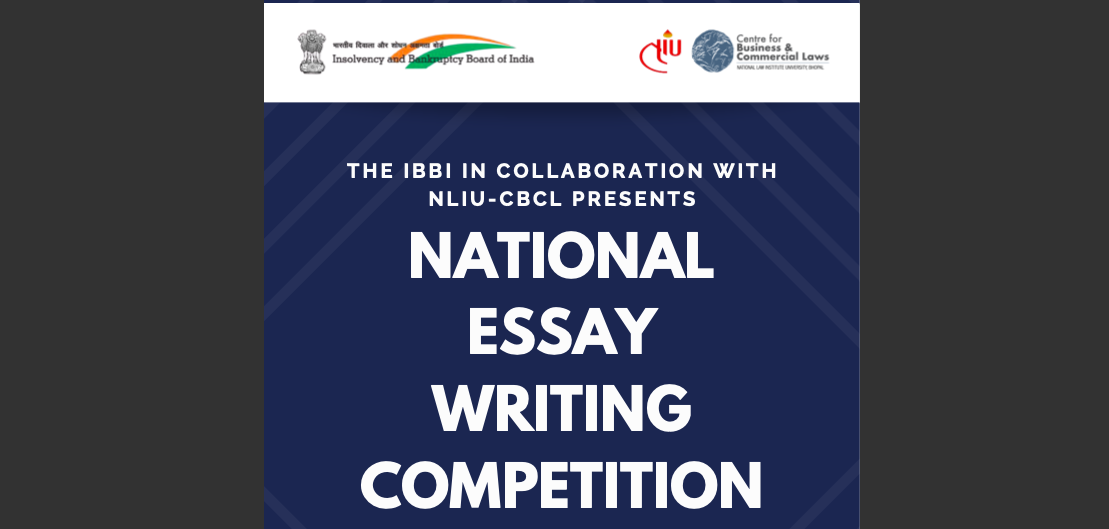 National Essay Writing Competition 2020 by IBBI & NLIU, Bhopal [31 Jan ...