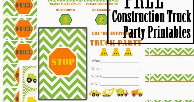 Construction Party Free Printable Kit. - Oh My Fiesta! in english