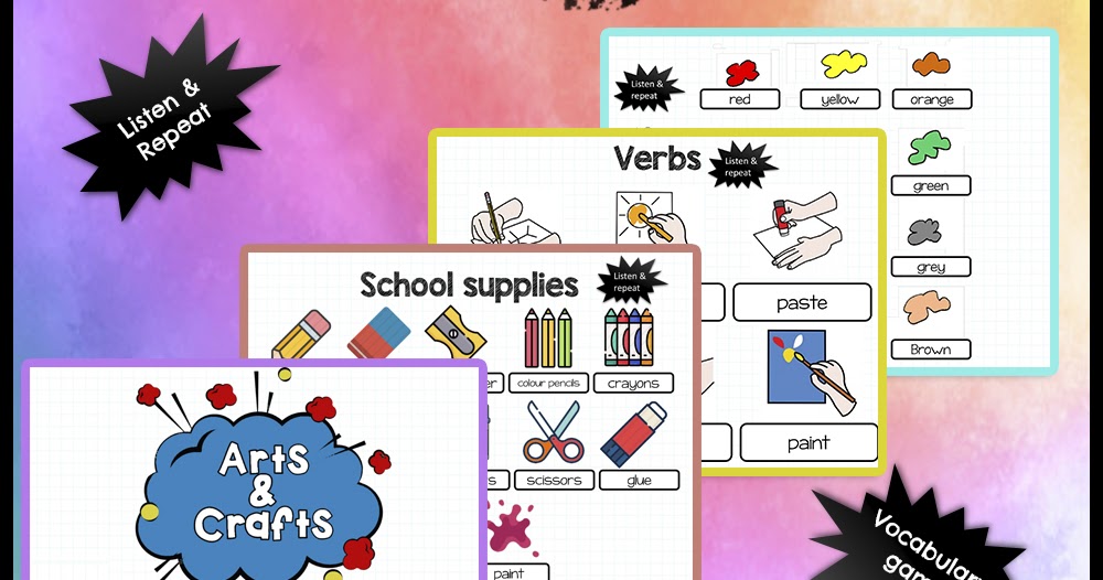 Central Pencil: Arts & crafts vocabulary PowerPoint Presentation