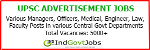 UPSC Advertisement 2021 Apply Online | 15 Vacancies | upsconline.nic.in