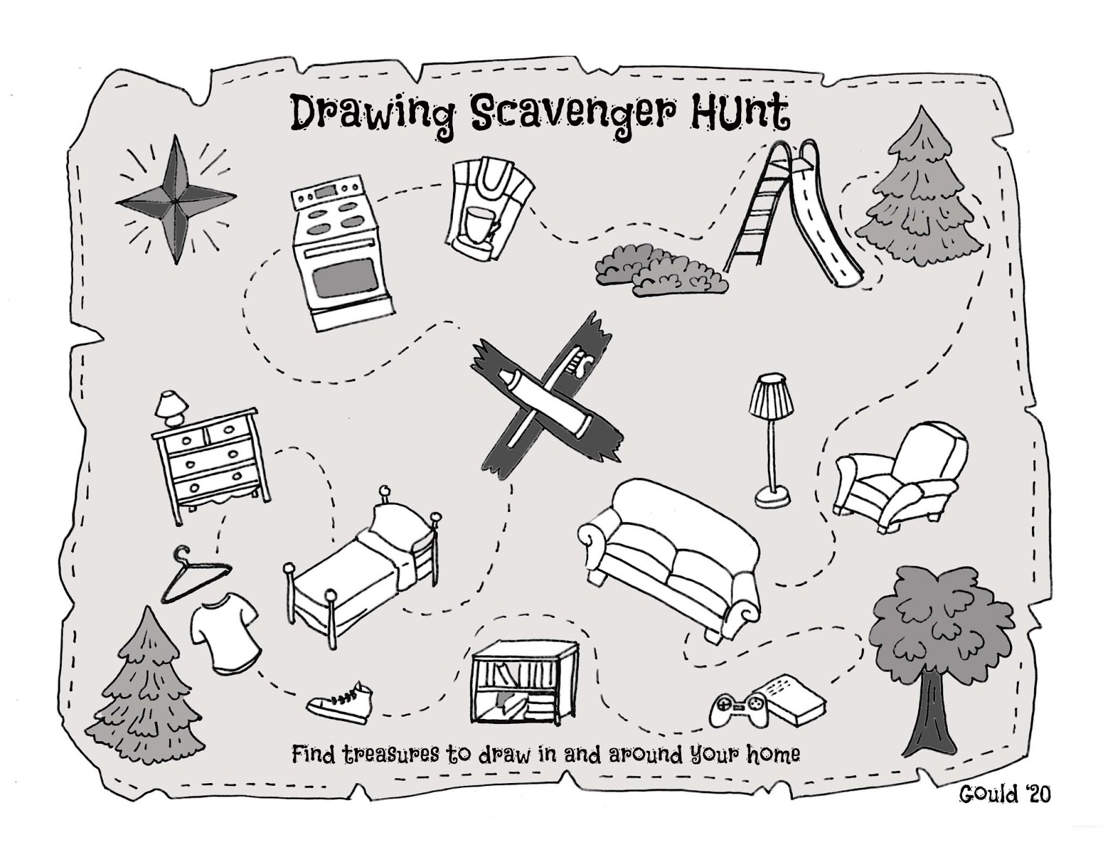 Hey, That's My Art Teacher: Drawing Scavenger Hunt for Home