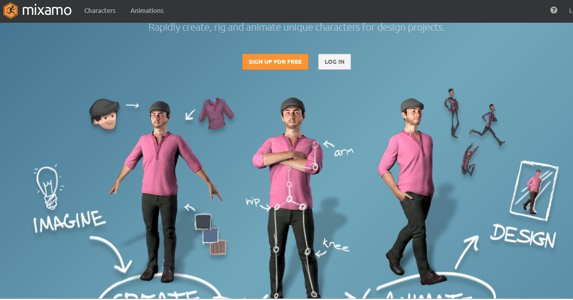 Review Mixamo (Free Software Rigging Animation Otomatic) - Review ...