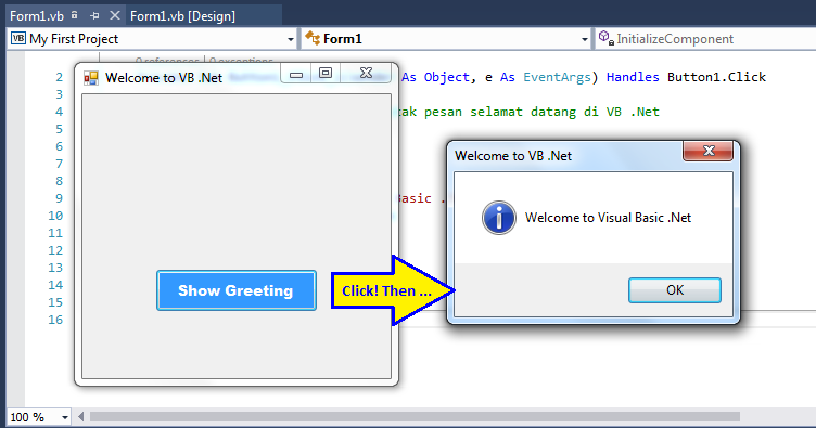 My First Windows Application Project Using Visual Basic .Net | Robotics ...
