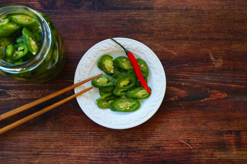 Pickled Green Chilies