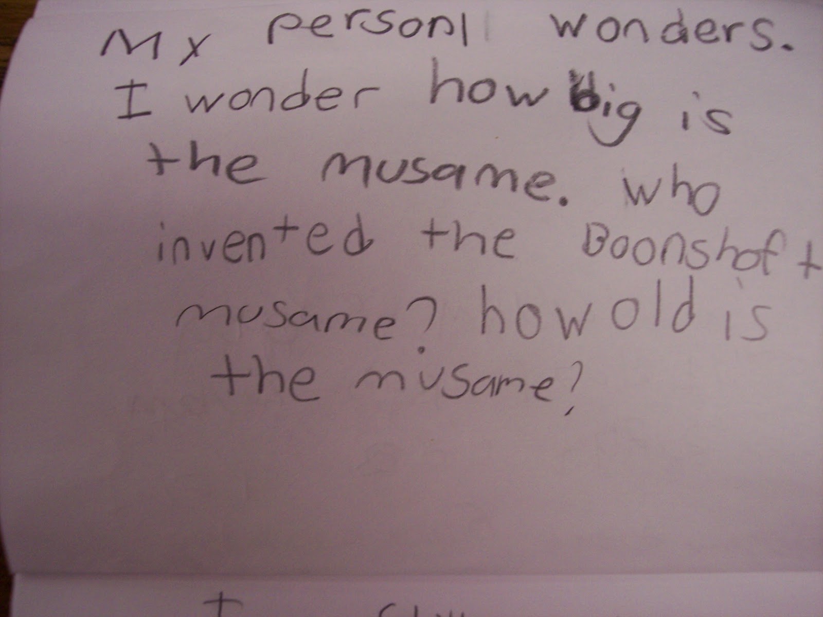 Wondering Through 2012 and Beyond: Using Wonder Journals on a Field Trip