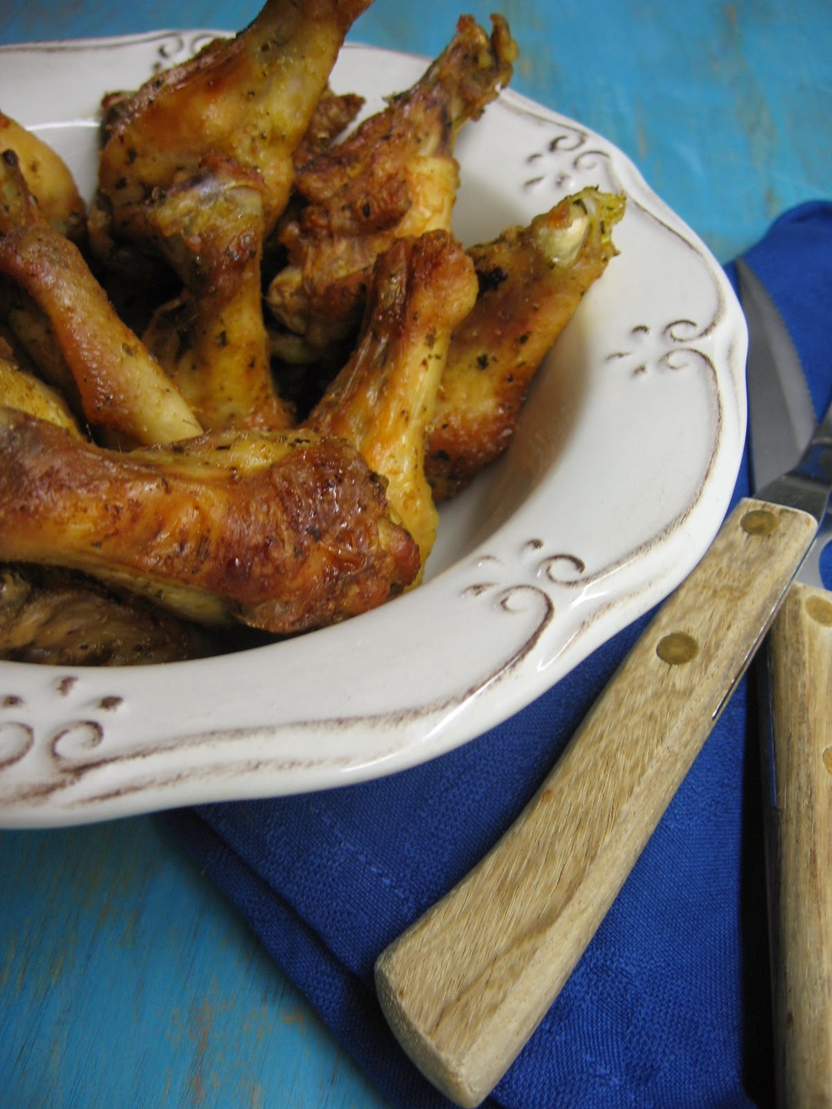 COZINHAR COM OS ANJOS: ASINHAS DE FRANGO COBERTAS COM GARAM MASALA