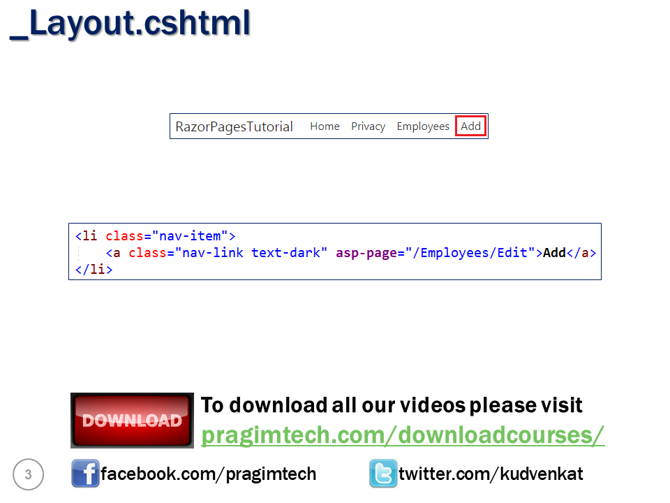 Sql Server Net And C Video Tutorial Create Form In Core Razor Pages Slides