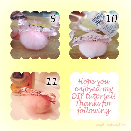 Craftiness by B: Ribbon Powder Puff DIY