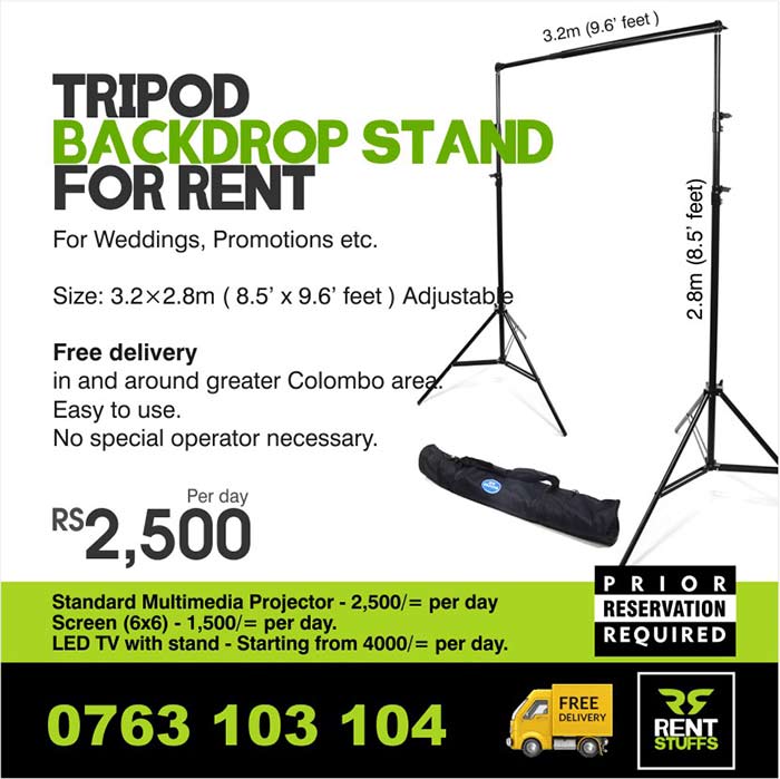 Rent Stuffs - Anything for Rent.: Tripod Backdrop Stand for Rent.