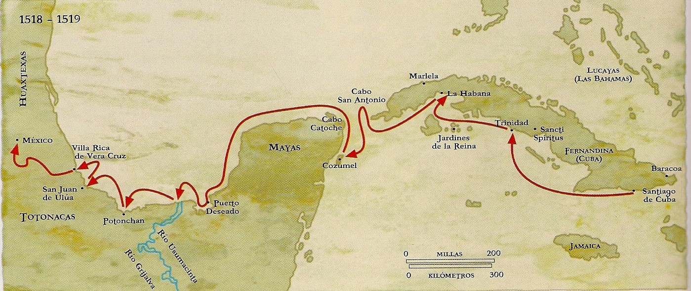 Historia de las civilizaciones: Expedición de Hernán Cortés al continente