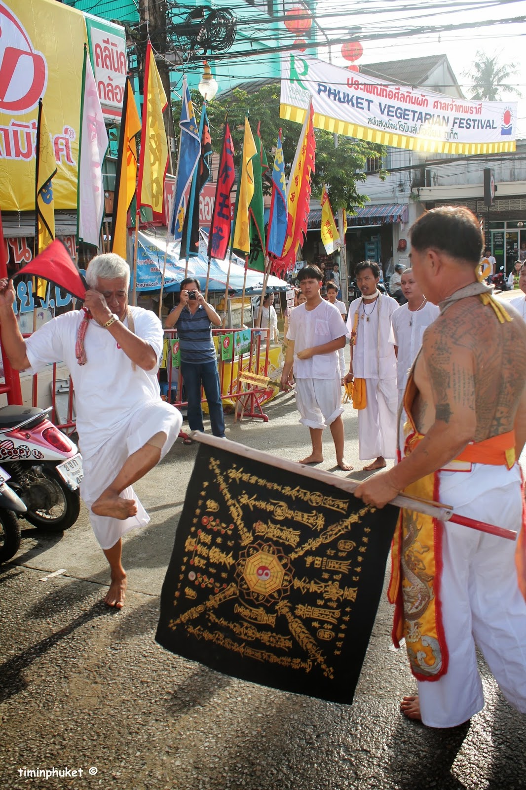 Thailand place to visit: Go Teng Pole Raising - Phuket Vegetarian ...
