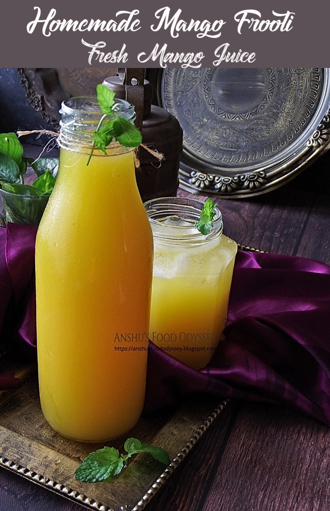 Homemade Mango Frooti | Easy Mango Frooti Recipe | How to Make Mango ...