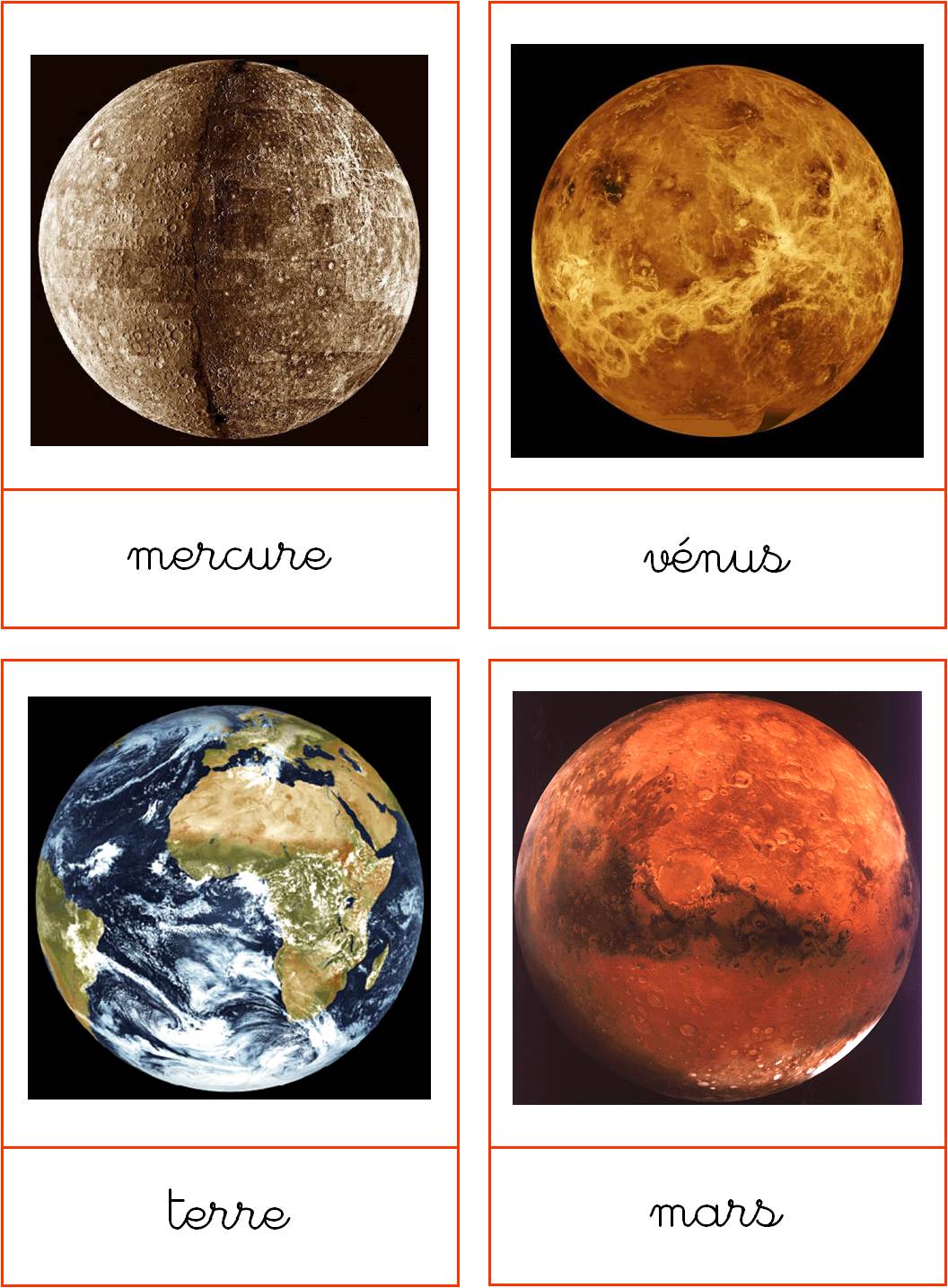 montessori un tout petit peu: Système solaire - les planètes