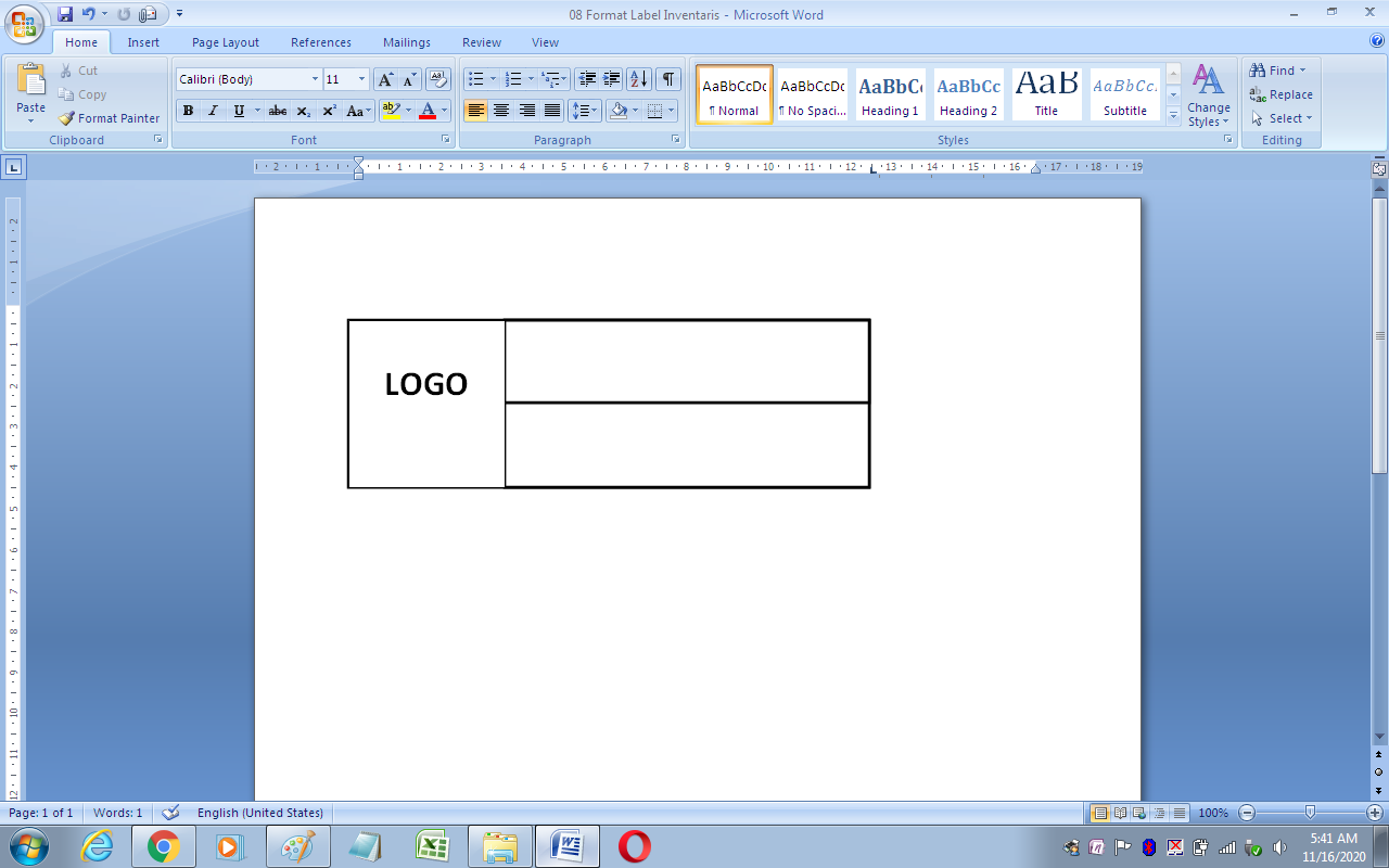 Contoh Format label inventaris lab komputer sekolah - antapedia.com