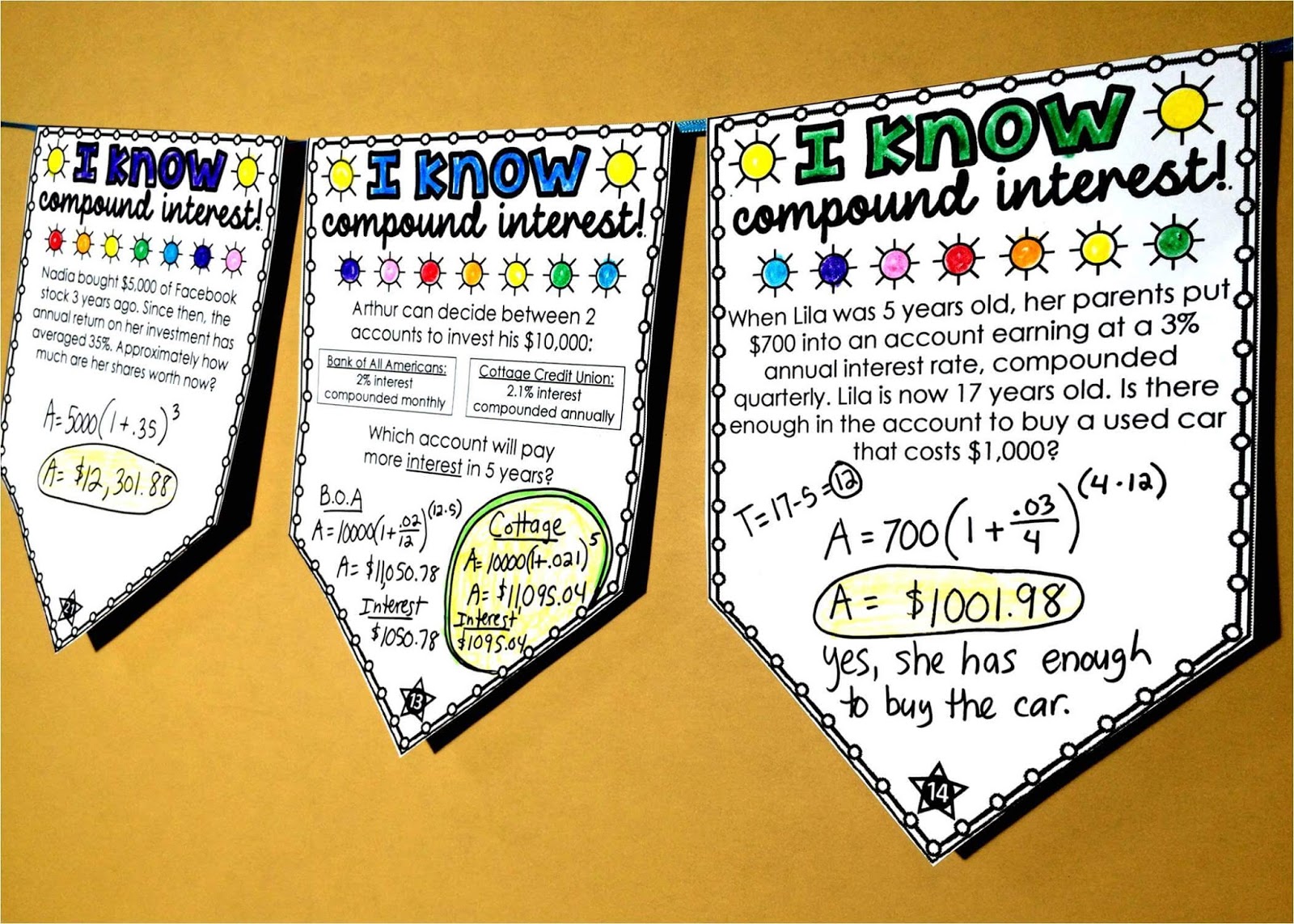 Scaffolded Math and Science: Math Pennants are a fun way to show off ...