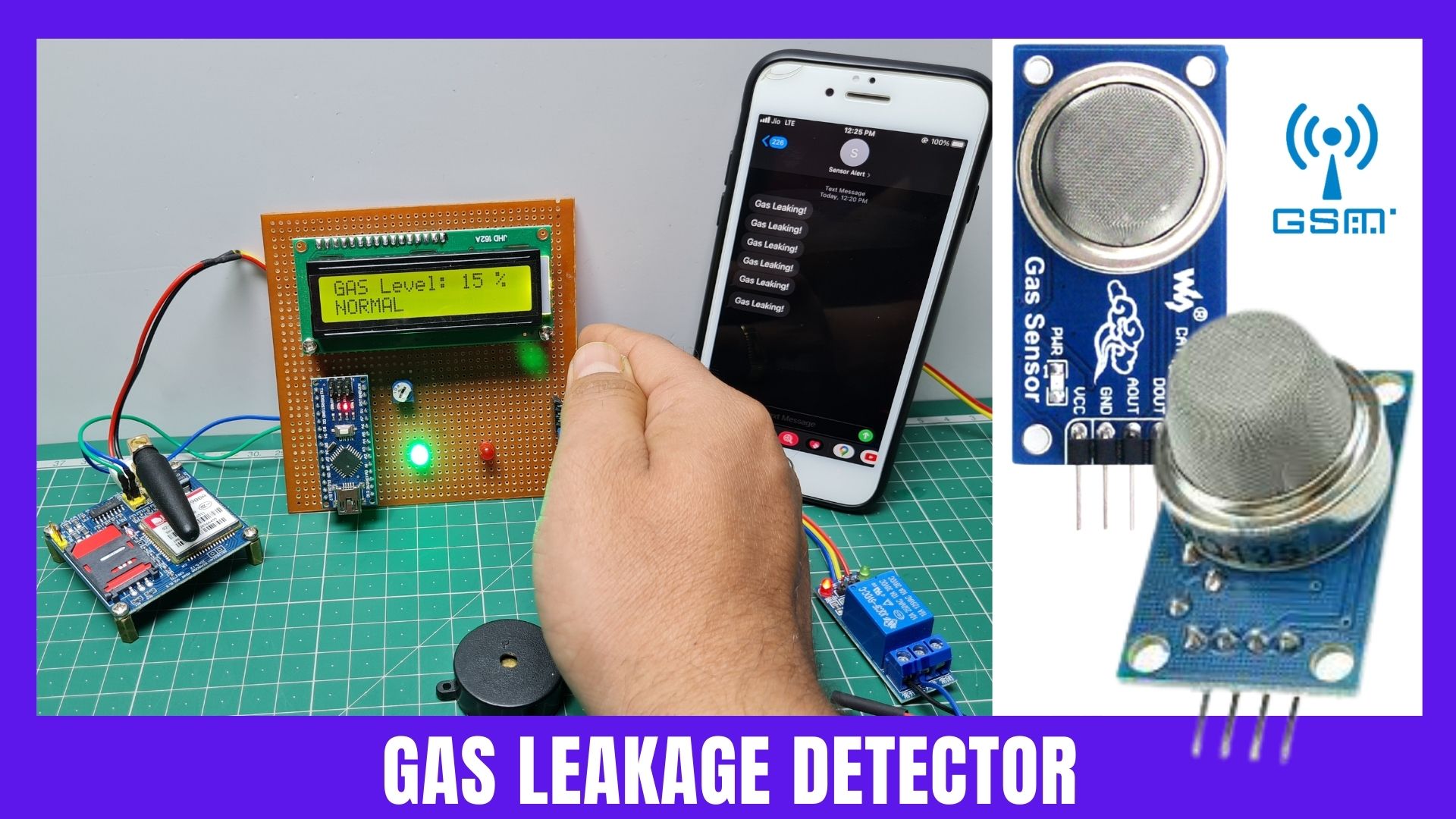 Arduino Based Gas Leakage Detector With Sms Alert Using Gsm Module