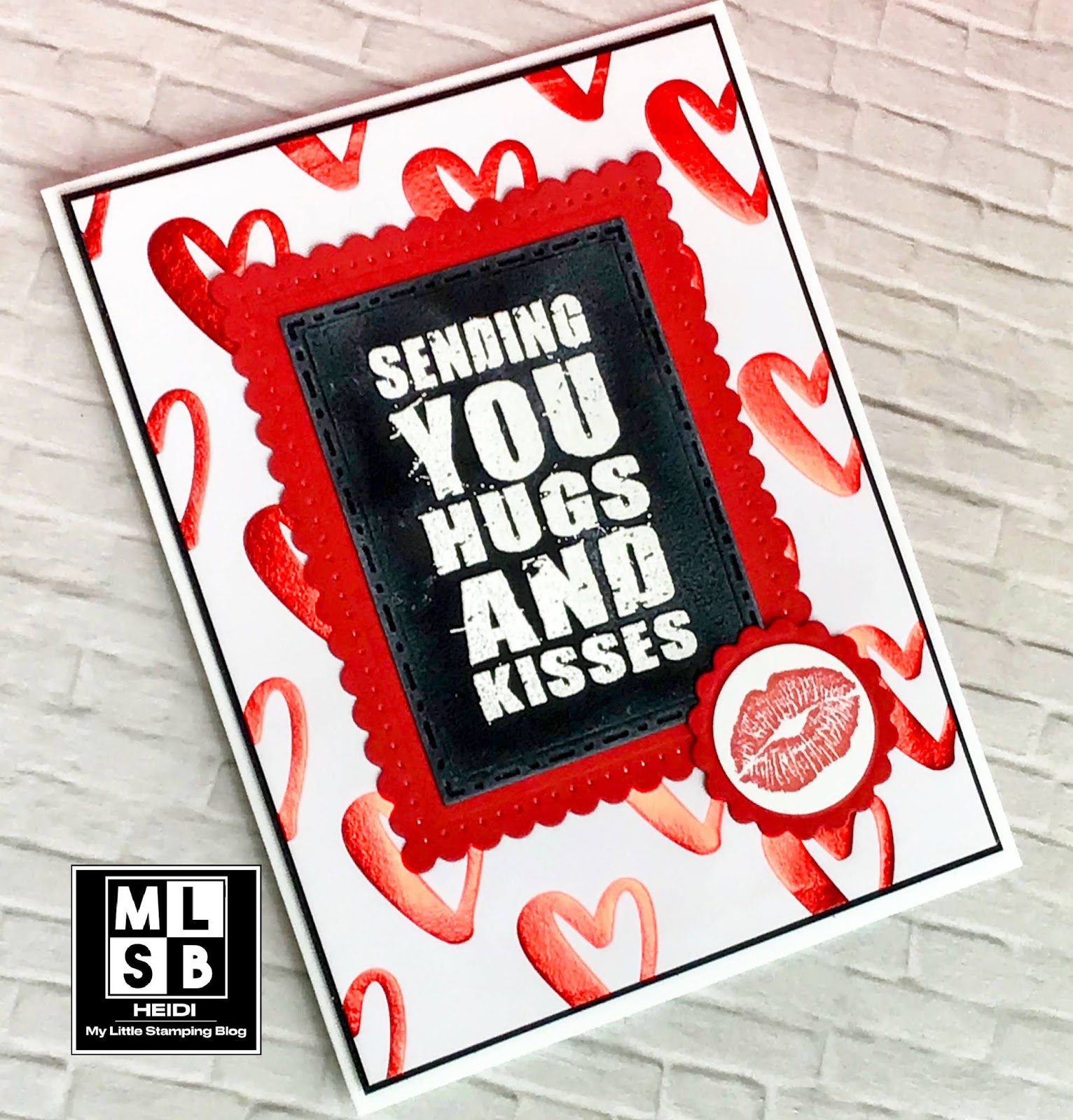 My Little Stamping Blog: Valentine’s Hugs and Kisses Card