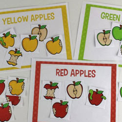 Free Apple Theme Math & Literacy Printables for Preschoolers ...