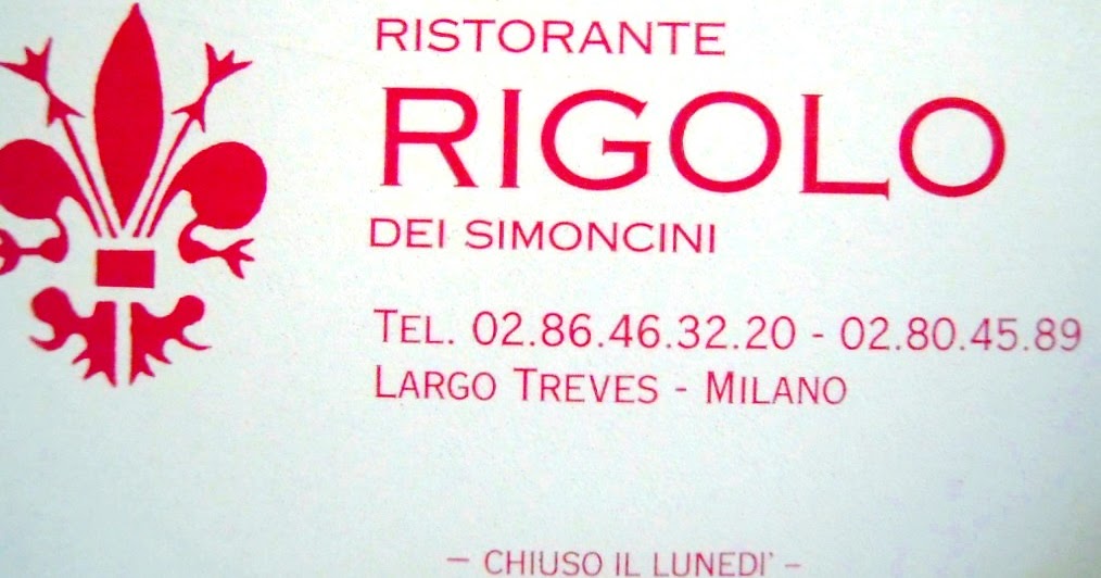 Good food, fine wine !: 76-Ristorante RIGOLO - Milano