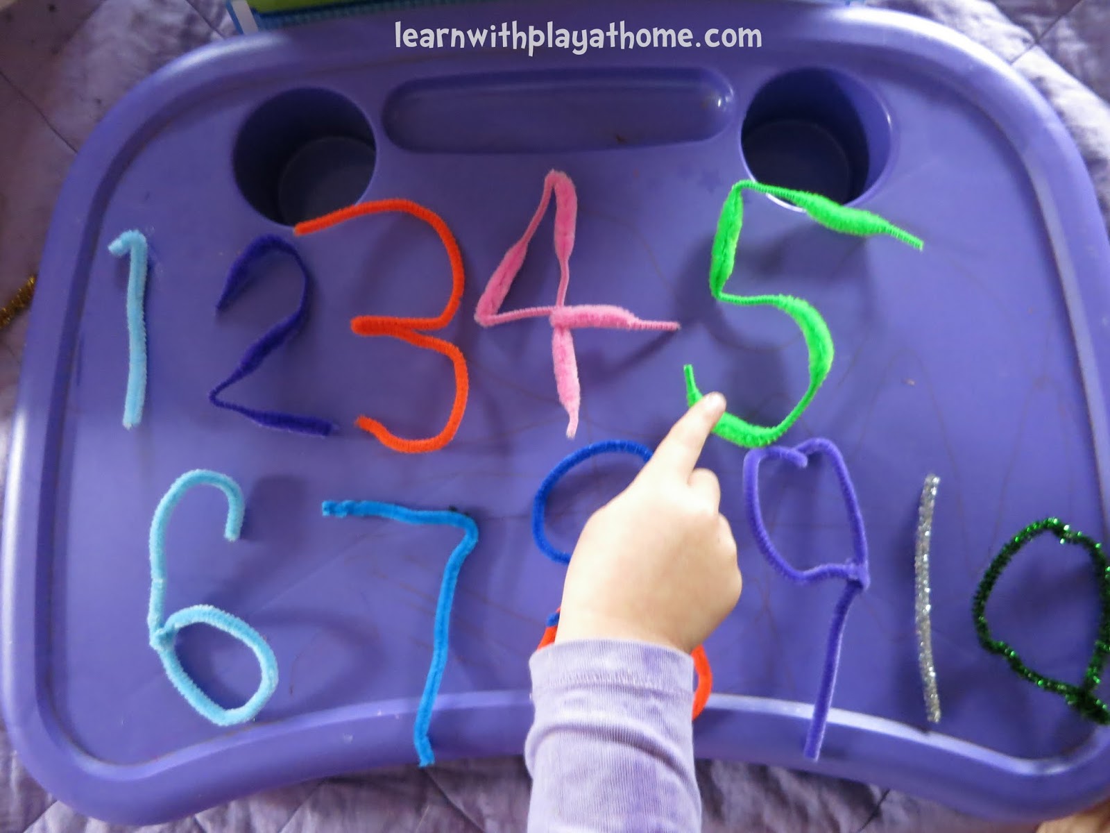 Learn with Play at Home: Pipe Cleaner Numbers. Playful Maths