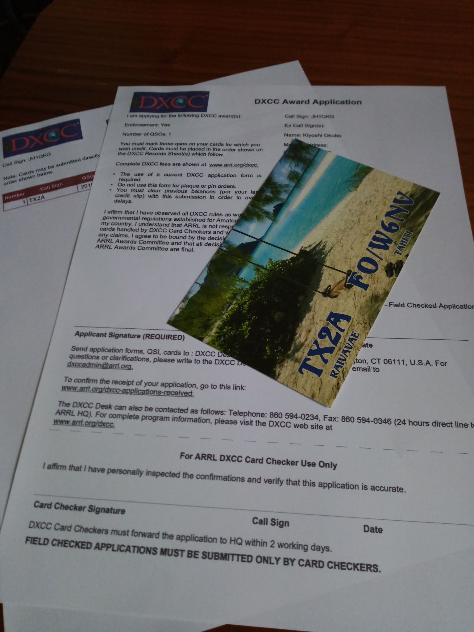 JH1QKG: DXCC Endorsement