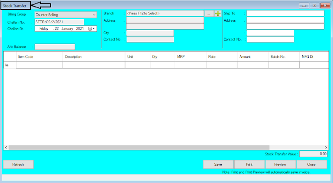 Stock Transfer Help Guide