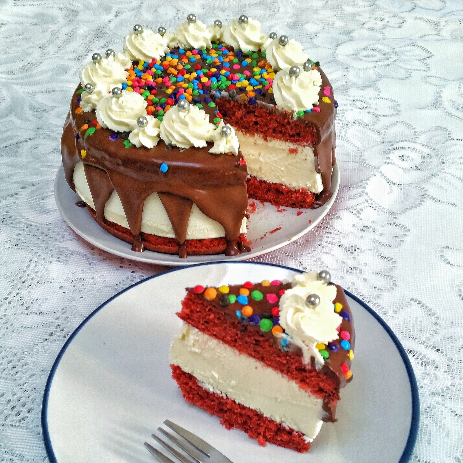 Red Velvet Ice Cream Cake Recipe