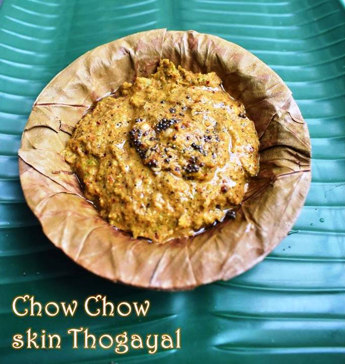 Situ's Cuisine: Chayote/Chow Chow skin thogayal